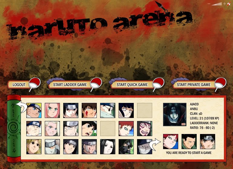 procesos para jugar naruto-arena: 2013